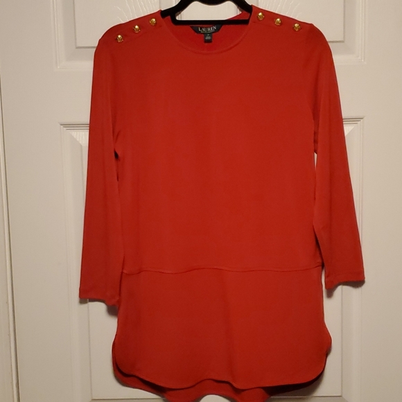 Lauren Ralph Lauren | Tops | Lauren Ralph Lauren Brick Red Tunic | Poshmark